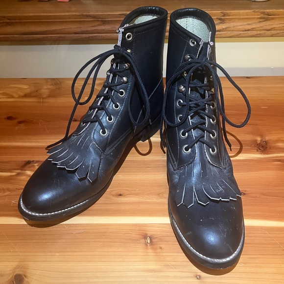 Justin Boots | Shoes | Justin Boots Hiram Boot Kiltie Black | Poshmark